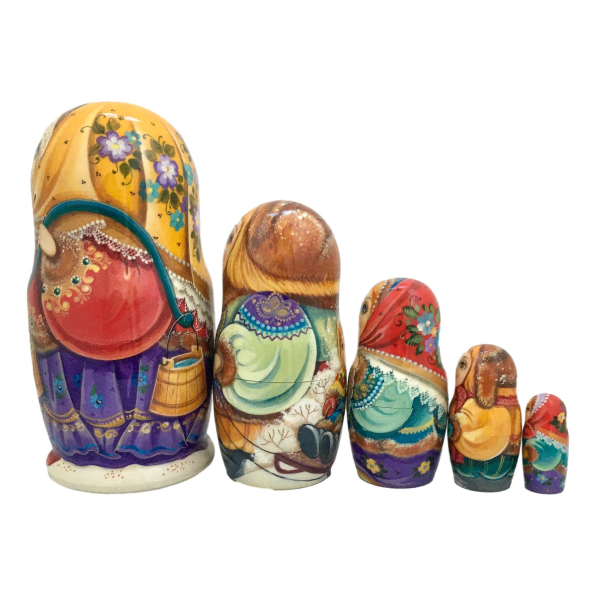 Christmas Matryoshka Dolls. Authentic Russian dolls for Sale. Babushka