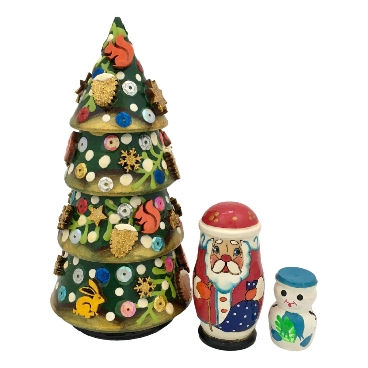 Christmas Tree wt Ornaments Matryoshka Nesting Dolls Set. Buy Today onLine.