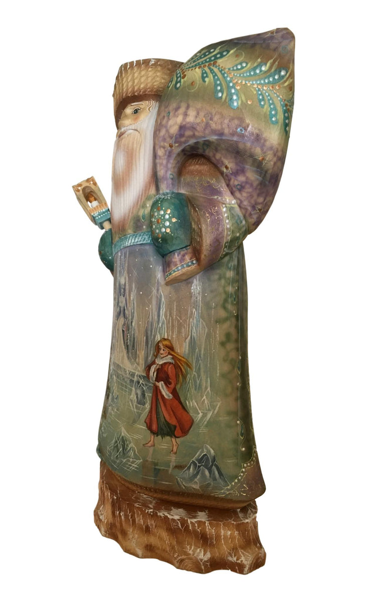 Wooden Santa Snow Queen Fairytale