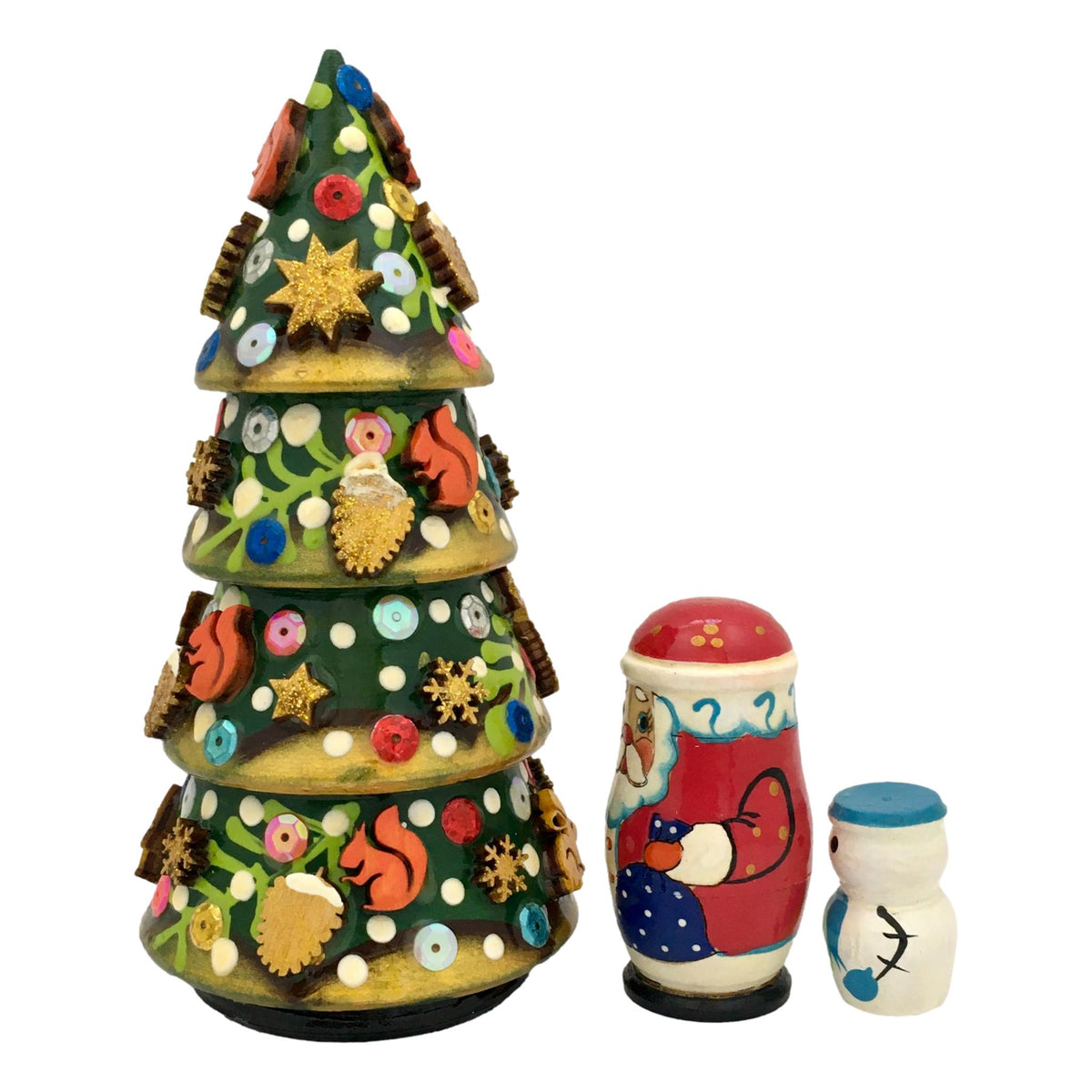 Christmas Tree wt Ornaments Matryoshka Nesting Dolls Set. Buy Today onLine.