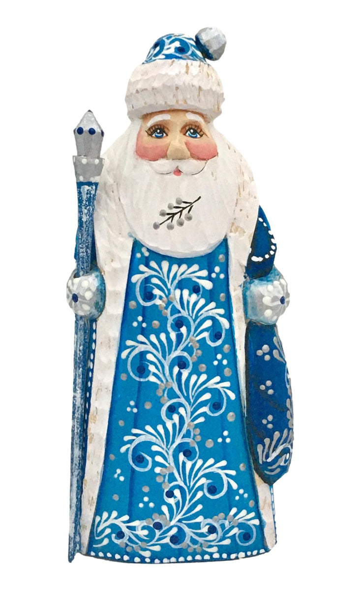 Authentic Russian Santa Blue/ Christmas Gifts/ Icons/ Stacking Dolls