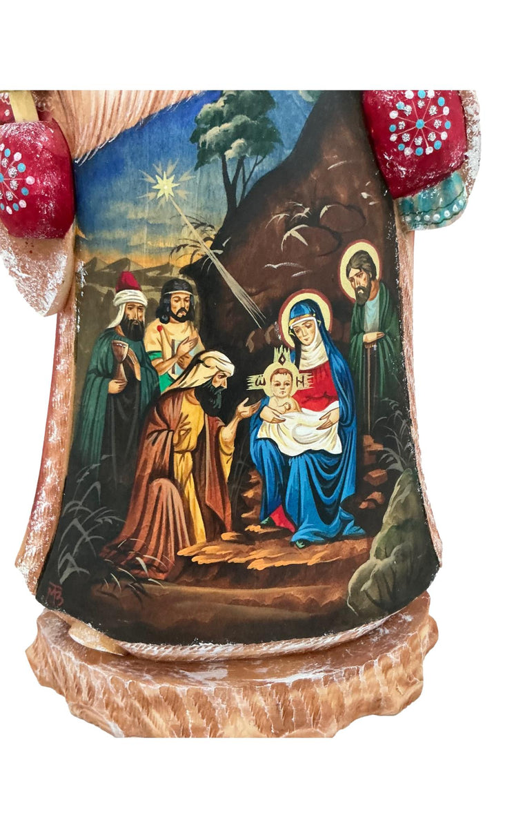 Russian Santa Nativity Figurine. Traditional Christmas Gift Russia.