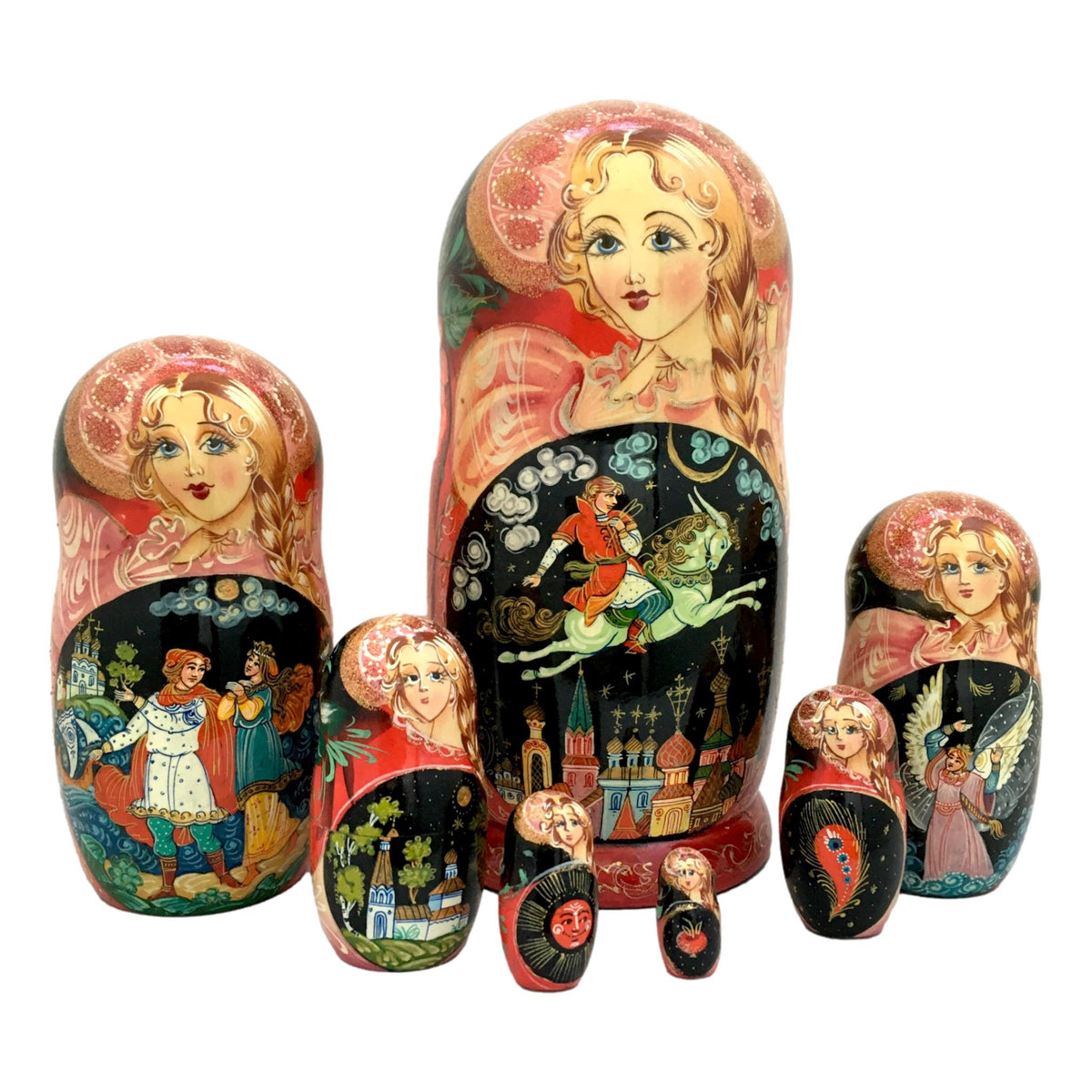 Large Nesting Dolls Traditional Stacking Set. Housewarming gift