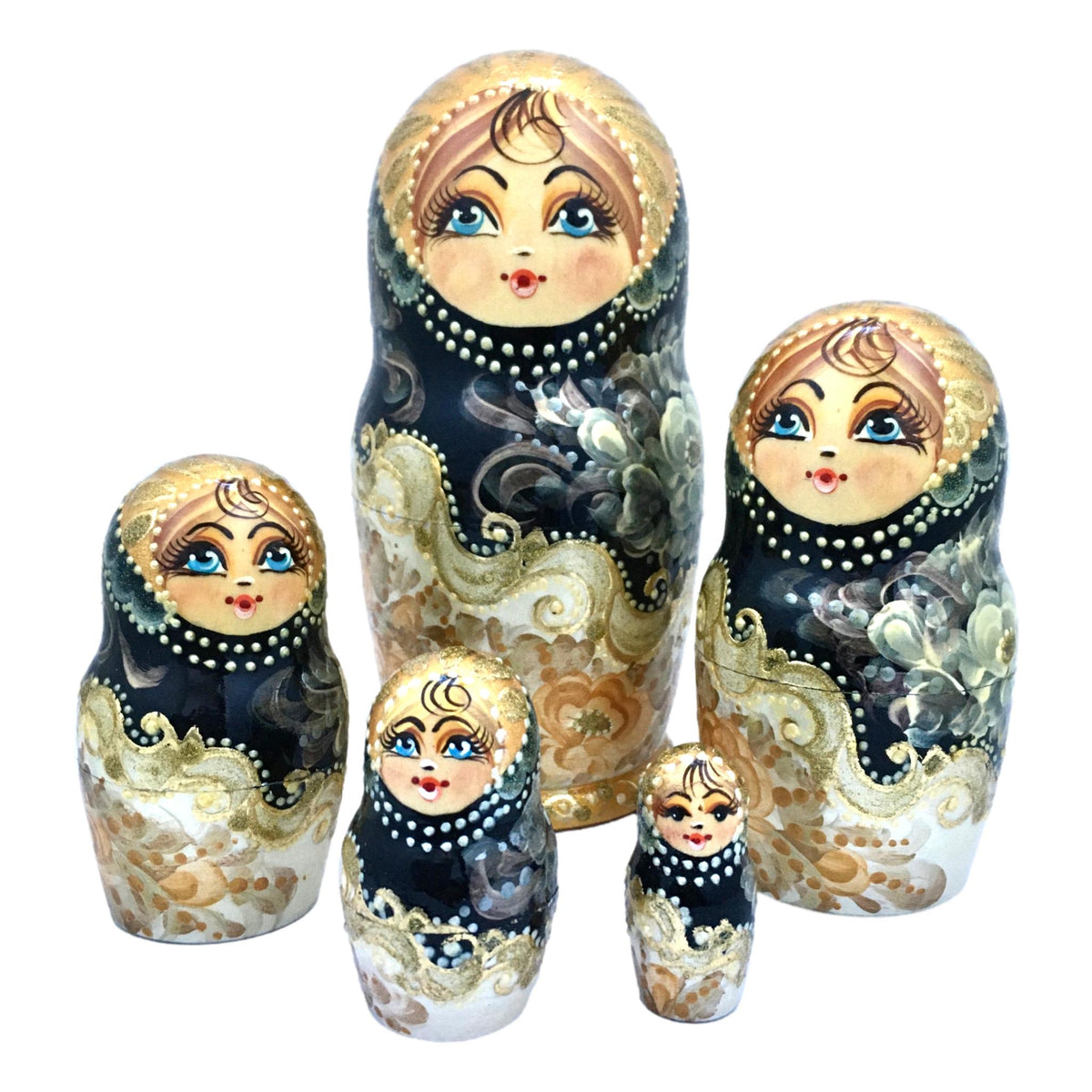 Princess Russian Nesting Dolls 5 Piece. Matryoshka for Sale.