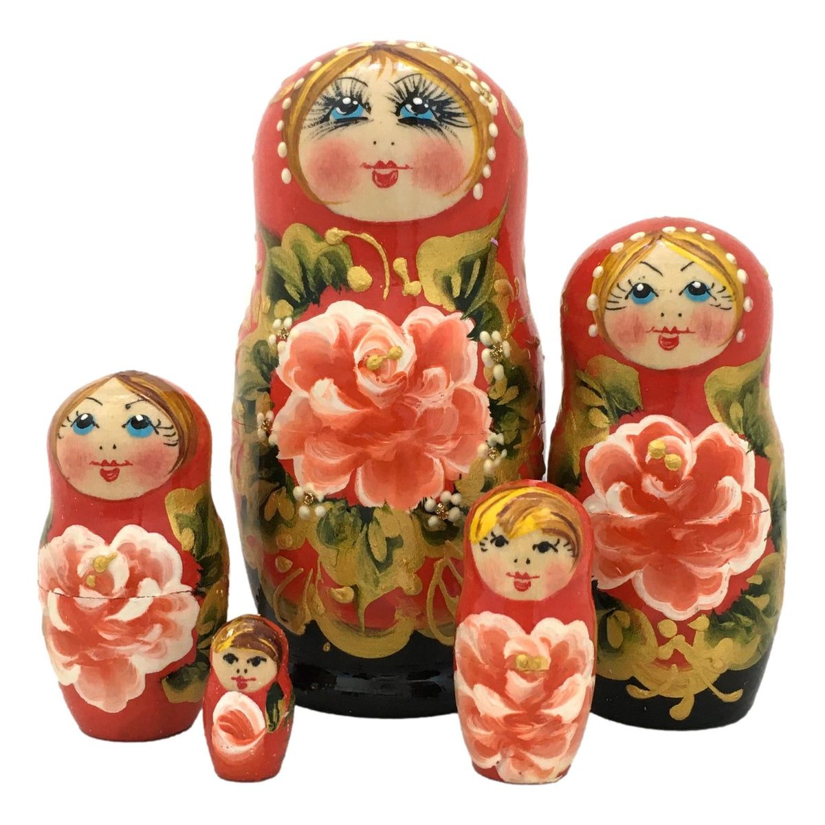Traditional Red Nesting Doll. Matryoshka Online. Russian Dolls for Kid