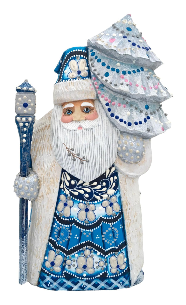 Collectible Russian Father Frost. Christmas Russian Doll. Carved Santa