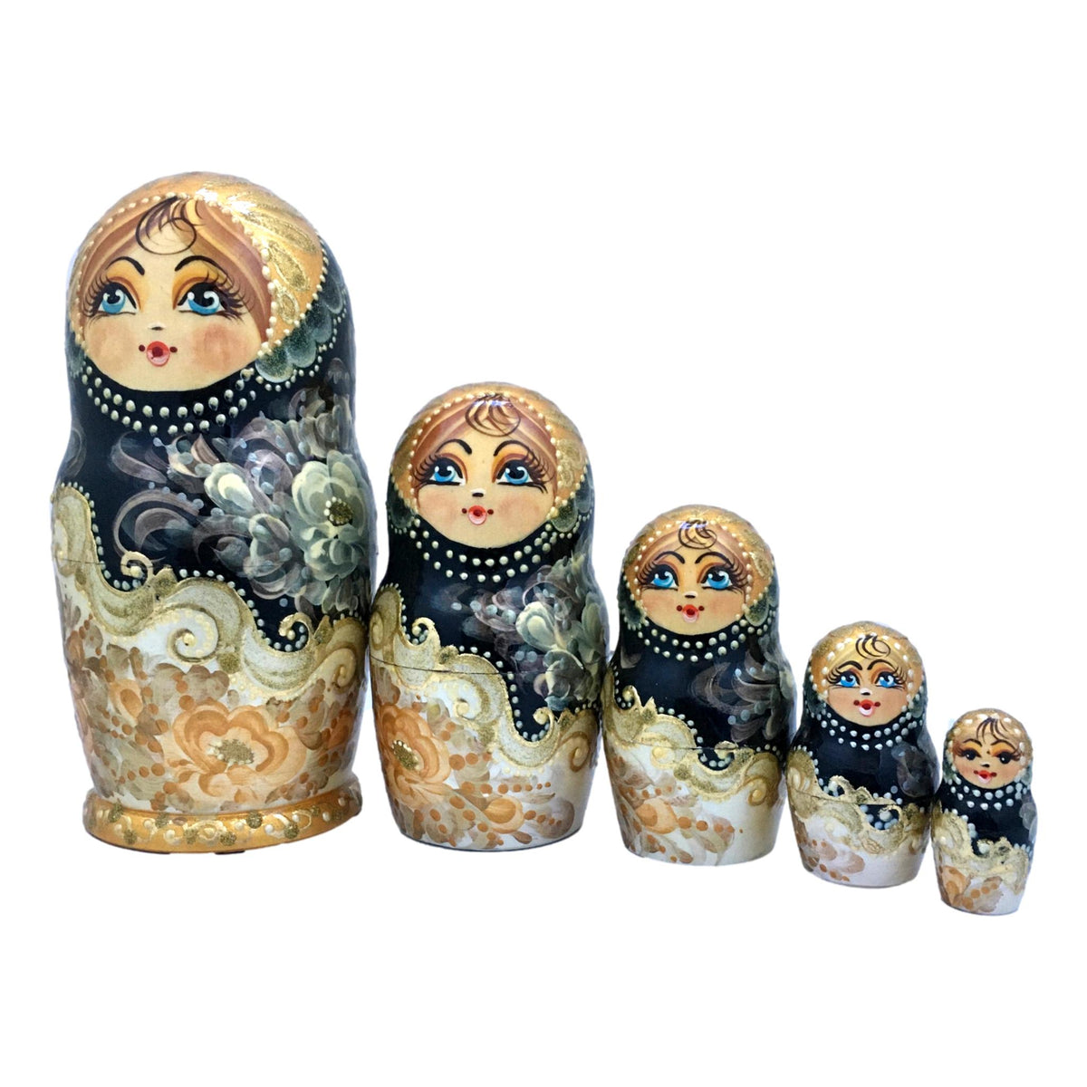 Princess Russian Nesting Dolls 5 Piece. Matryoshka for Sale.
