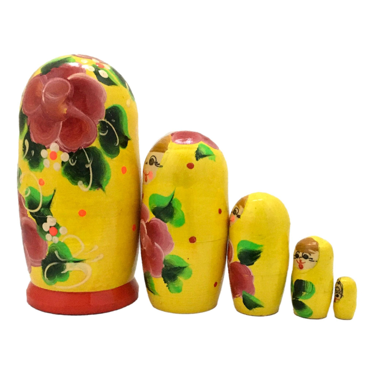 Buy Russian Dolls. Nesting Dolls online. Yellow Matryoshka Set of 5
