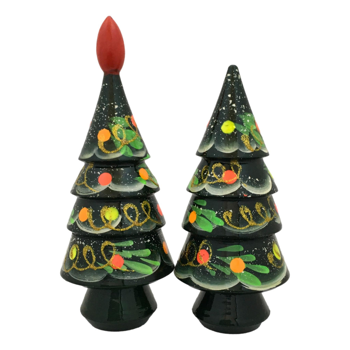 Buy Holiday Gift Set of 2 Christmas Tree Santa Snowman Nesting Doll