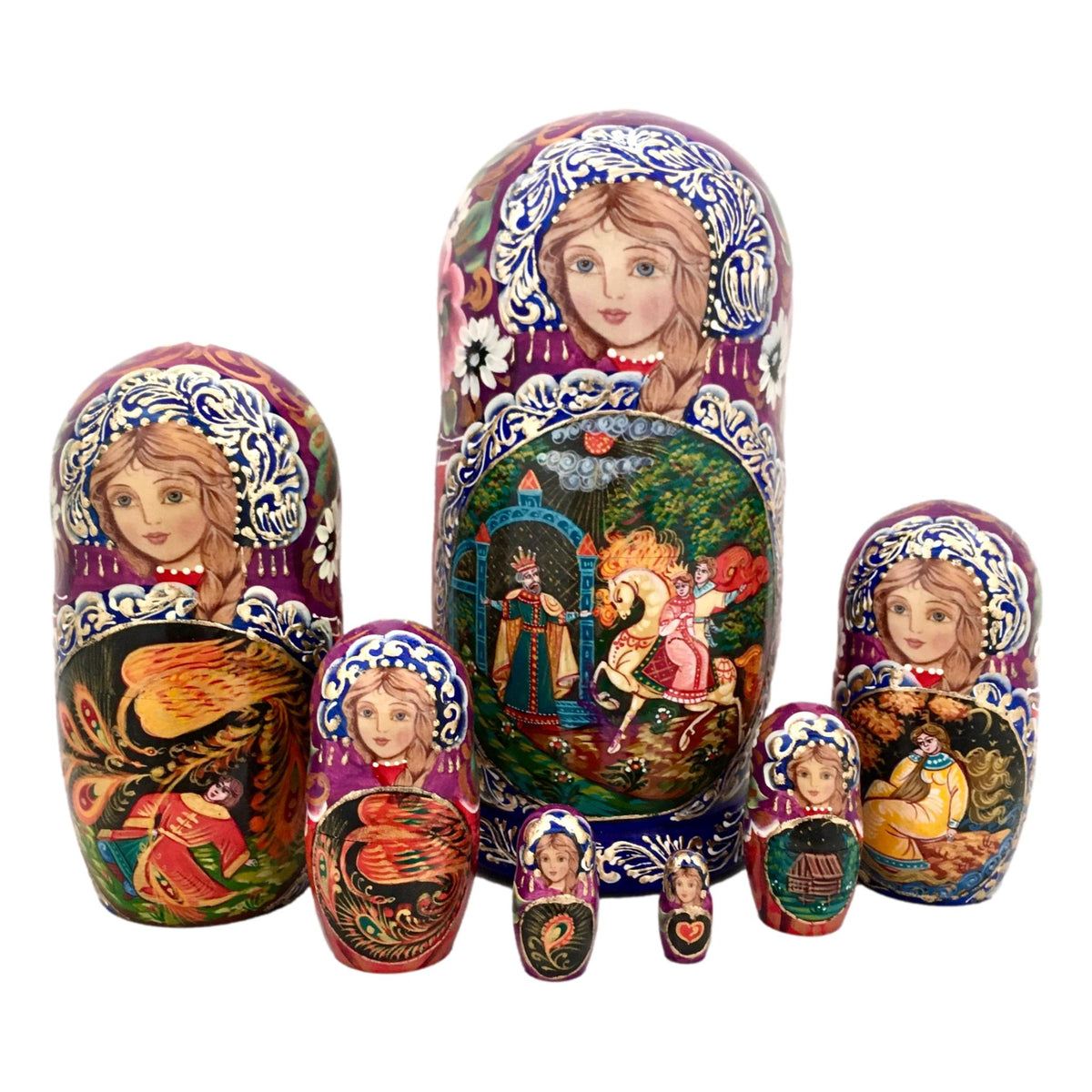 Large Nesting Dolls Traditional Stacking Set. Housewarming gift