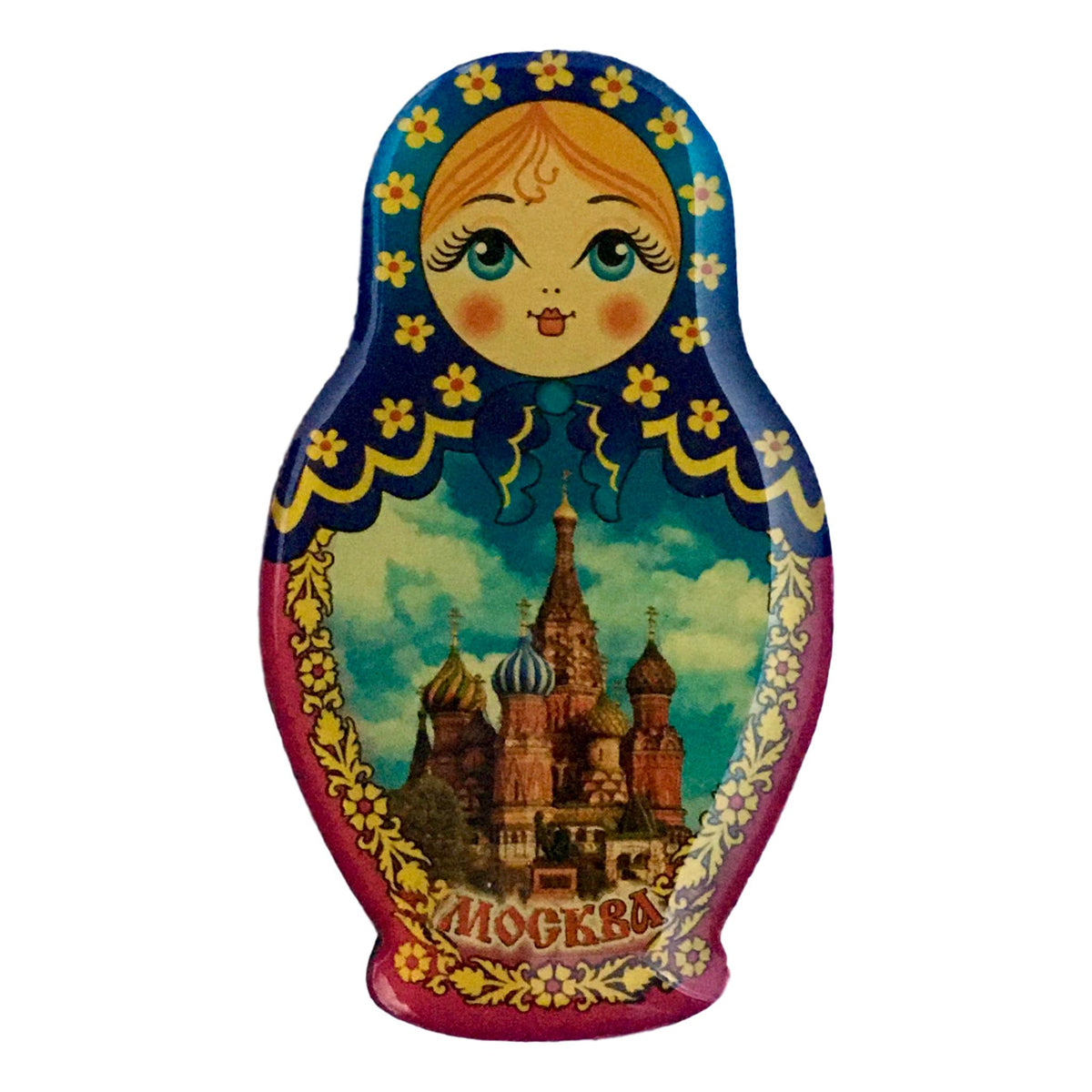 Russian Nesting Doll. Russian Magnet Moscow