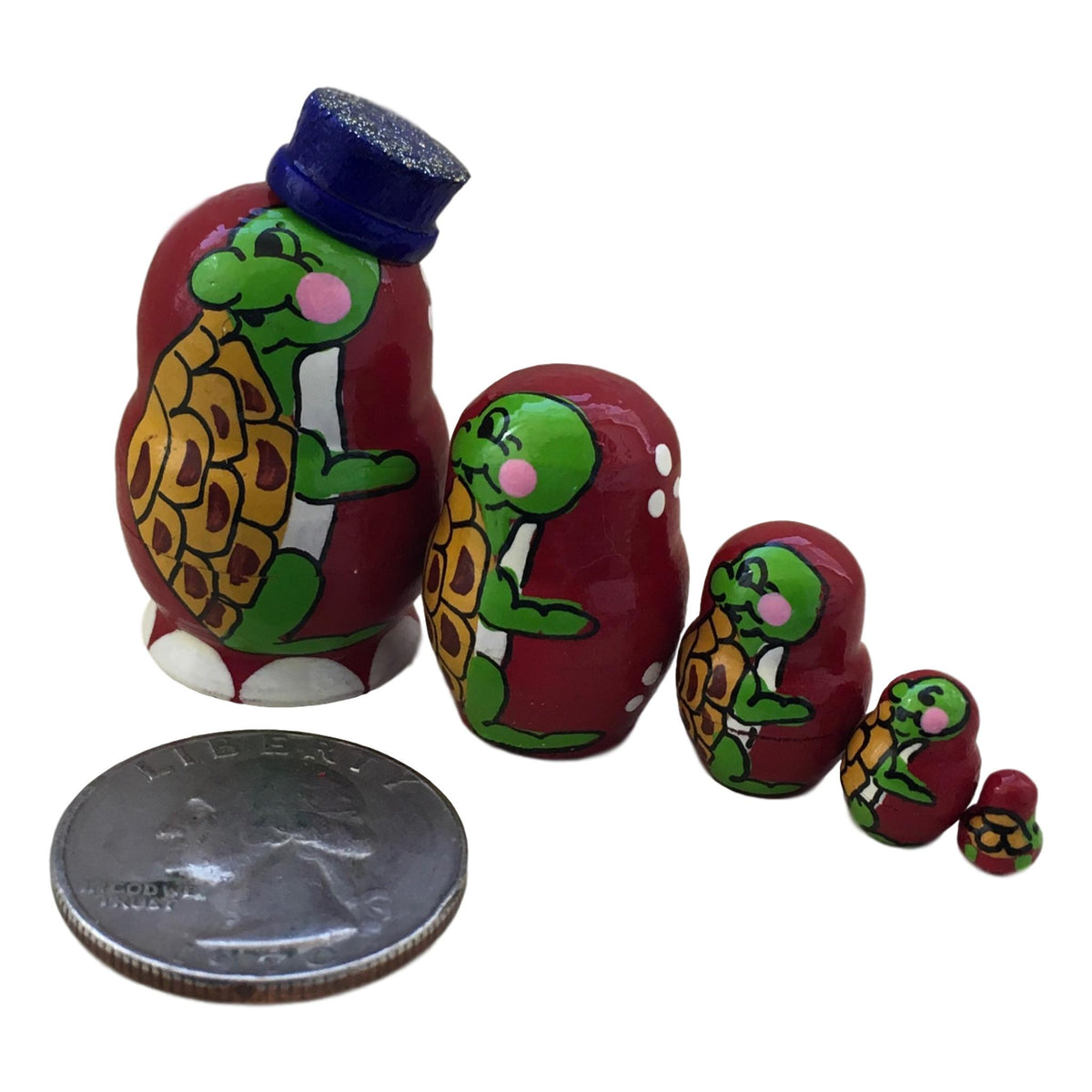Turtle Miniature Nesting Doll Set