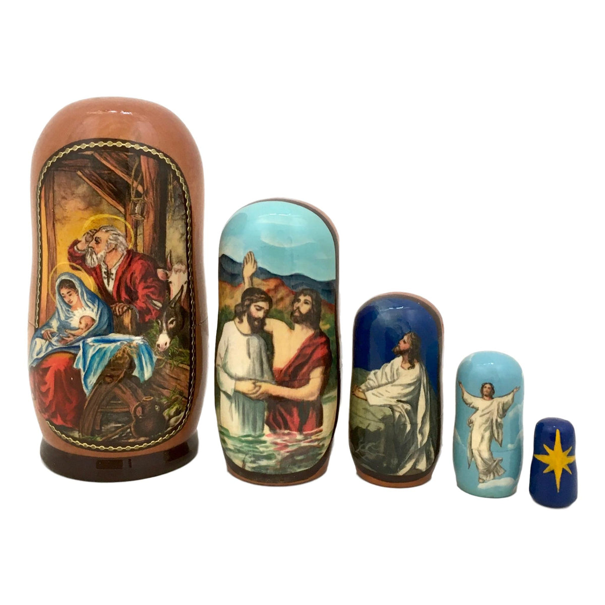 Buy Religious Nesting Dolls. Nativity Christmas Matryoshka. Life of ...