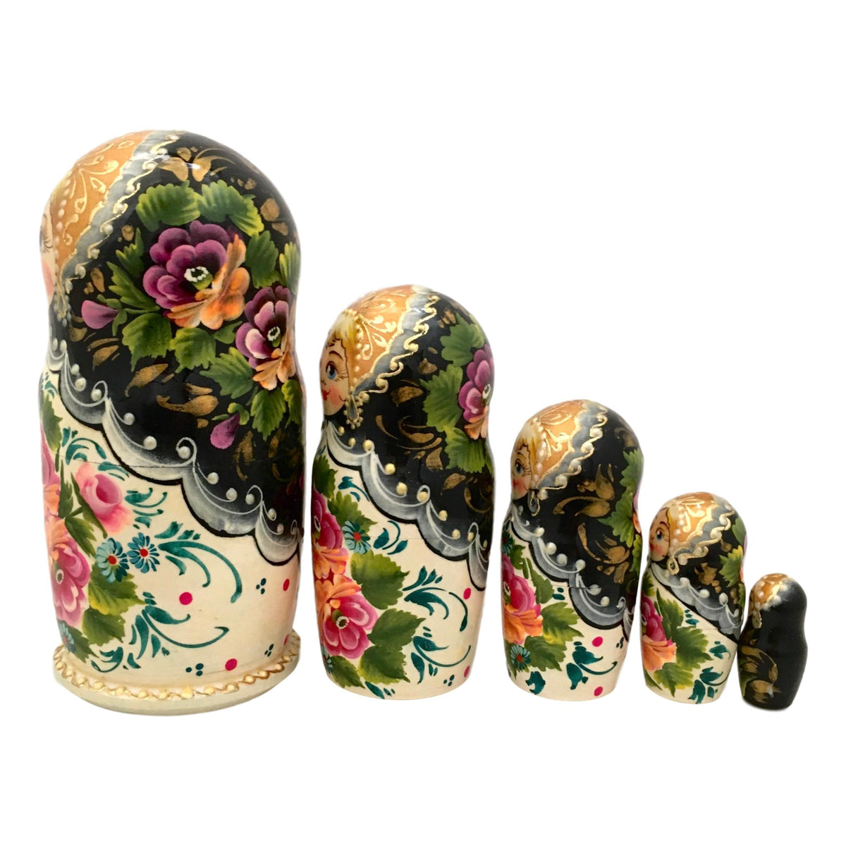 Traditional Russian Nesting Dolls. Matryoshka for Kids. Wooden Dolls